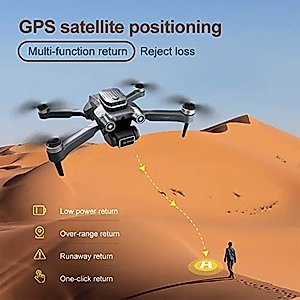 Drone with Camera for Adults 4K, RC Quadcopter Drones with Auto Return, Foldable Quadcopter with Altitude Hold, Headless Mode for Outdoor, Camping