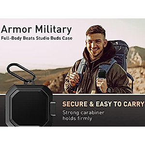 OTOPO Lock Case for Samsung Galaxy Buds 2 Pro/Galaxy Buds 2/Galaxy Buds Pro/Galaxy Buds Live Case with Cleaning Kit Men Women Protective Case Cover for Samsung Earbuds Case - Black