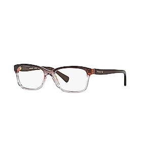 Coach HC6089 Prescription Eyewear Frames, Transparent Purple Gradient/Demo Lens, 51 mm