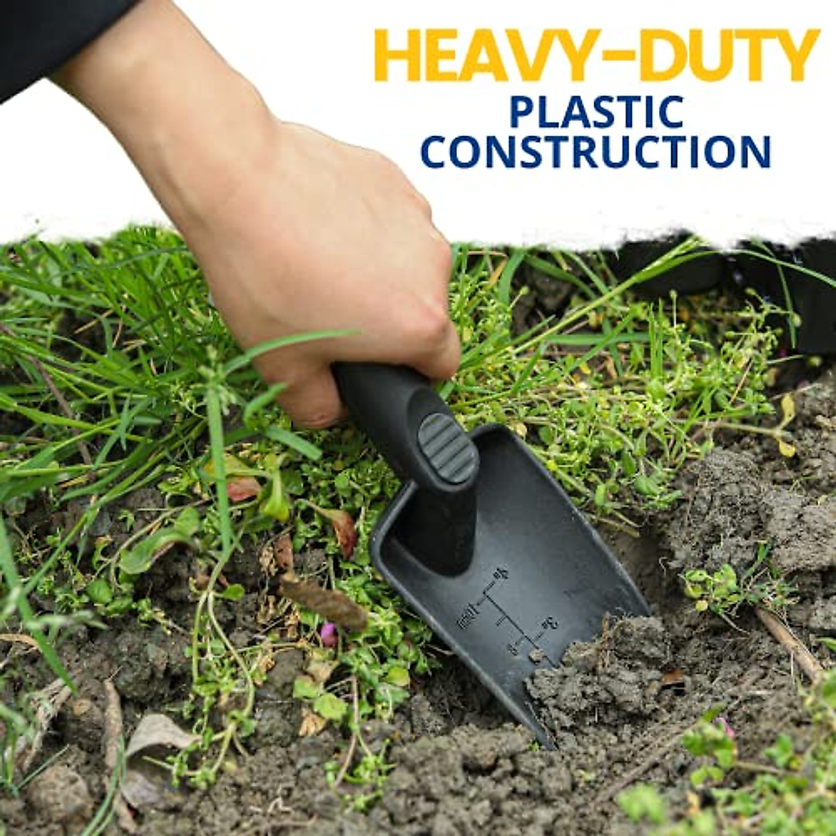 VIKOS Products Detector Accessories - Sand Scoop and Trowel for Detecting and Beachcombing - Made of Heavy-Duty Plastic - Lightweight and Portable Sand Scoop & Shovel for All Ages