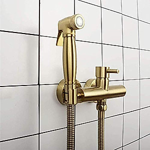 Bidet Sprayer Toilet Hand Held Bidet Sprayer Single Handle Wall Mount Bathroom Bidet Mixer Heated Bidet Faucet Chrome Fitting