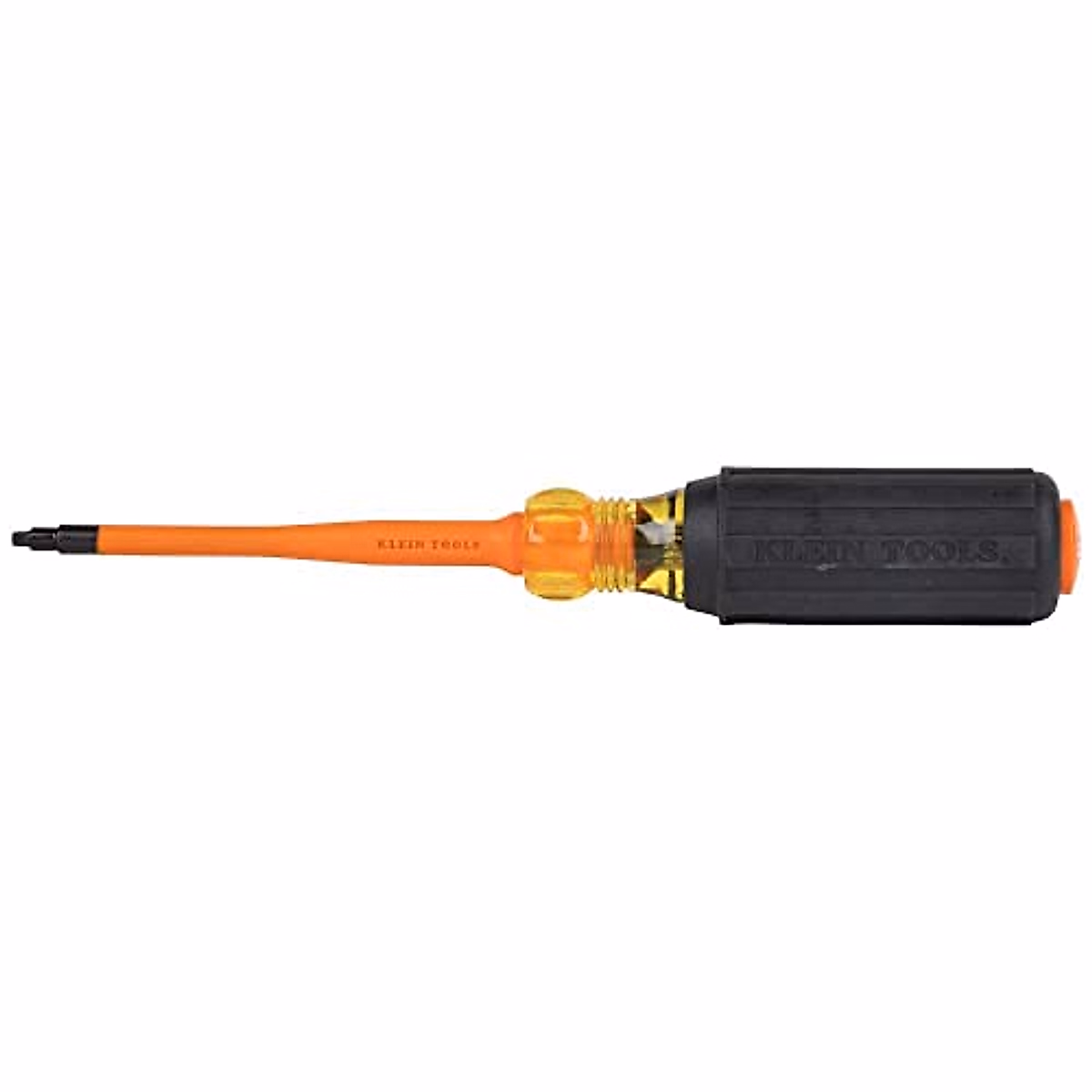 Klein Tools 6944INS Insulated Screwdriver, 1000V Slim Profile Tip, #2 Square with 4-Inch Shank, Cushion-Grip Handle