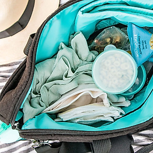 Moby Destination Diaper Bag | Perfect Bag for On-the-Go Parents | Stylish & Sleek Diaper Bag for Mom & Dad | Multi Function Backpack or Messenger Bag - Black