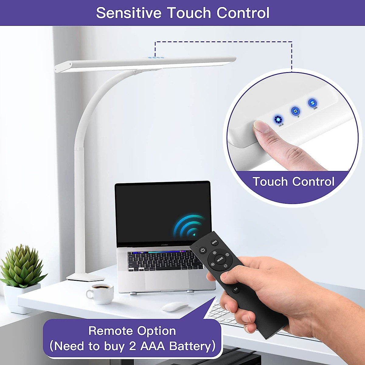 MACASA LED Desk Lamp for Home Office