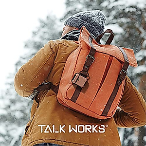 TALK WORKS AirPods Case Cover with Keychain - Rugged Protective Hard Skin for AirPods Keychain Case Clip Carabiner Wireless Charging Compatible with Apple Air Pod Carrying Case Series 1 & 2 - Rose