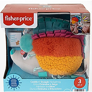 Fisher-Price Newborn Toy Cuddle ‘N Snuggle Hedgehog Plush with Sounds and Textures for Infant Sensory Play Ages 3+ Months