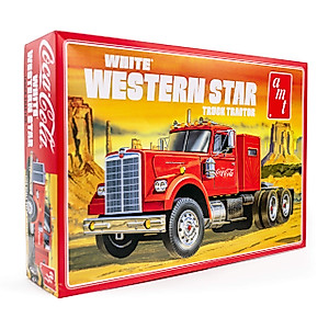 AMT White Western Star Semi Tractor (Coca Cola) 1:25 Scale Model Kit