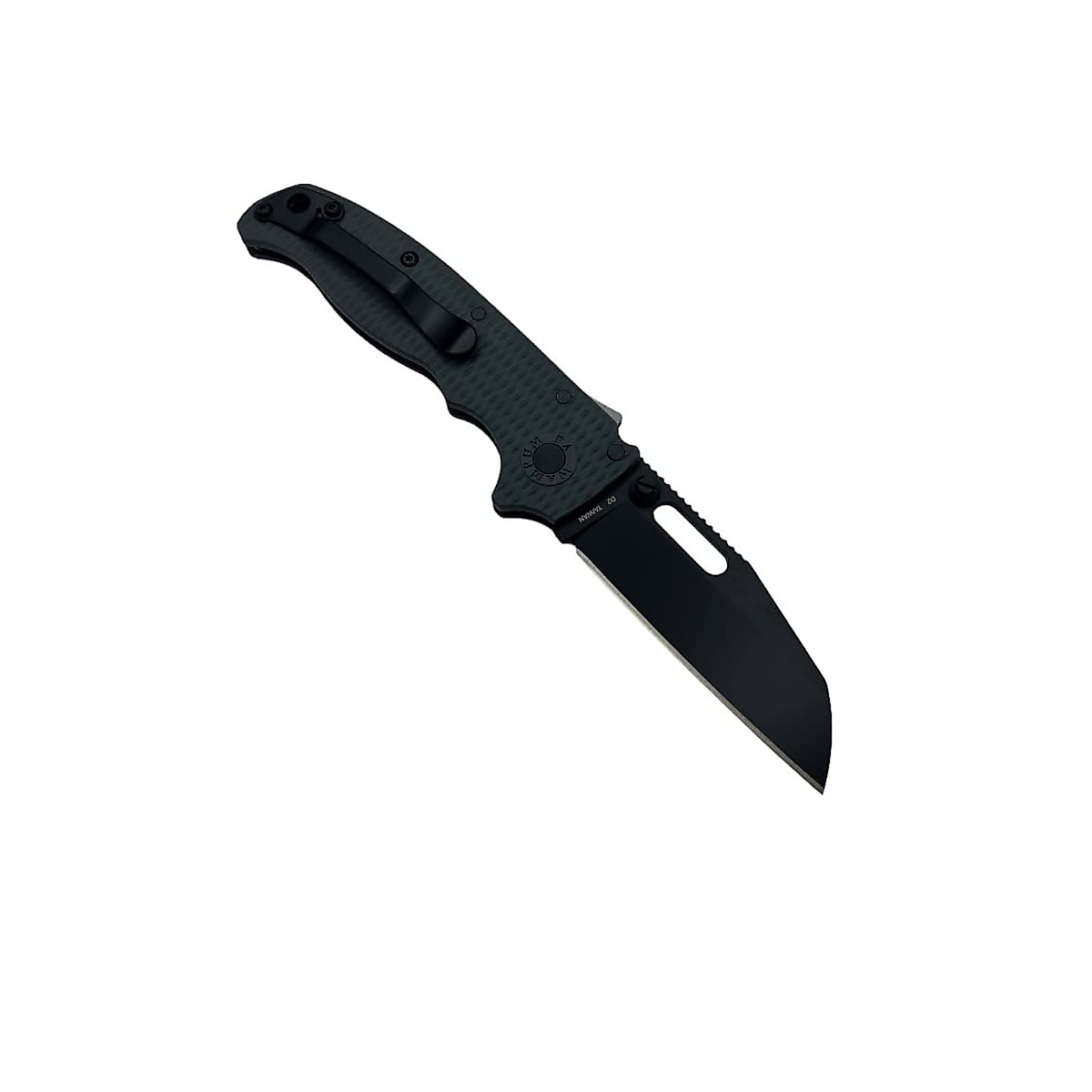 Demko Knives AD20.5 Shark Lock Folding Knife D2 Blade AD 20.5 Grivory Handle Flipper EDC Fidget Folder (Grey Scale/DLC Black/Shark Foot)