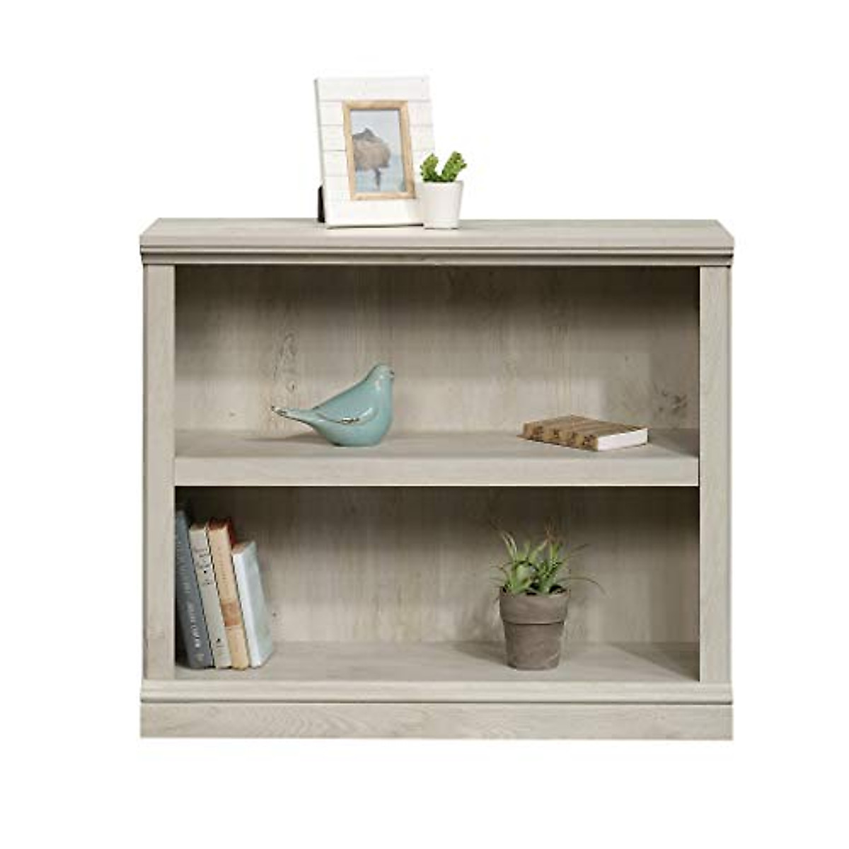 Sauder Select 2 Shelf Bookcase, L: 35.28" x W: 13.23" x H: 29.92", Chalked Chestnut finish