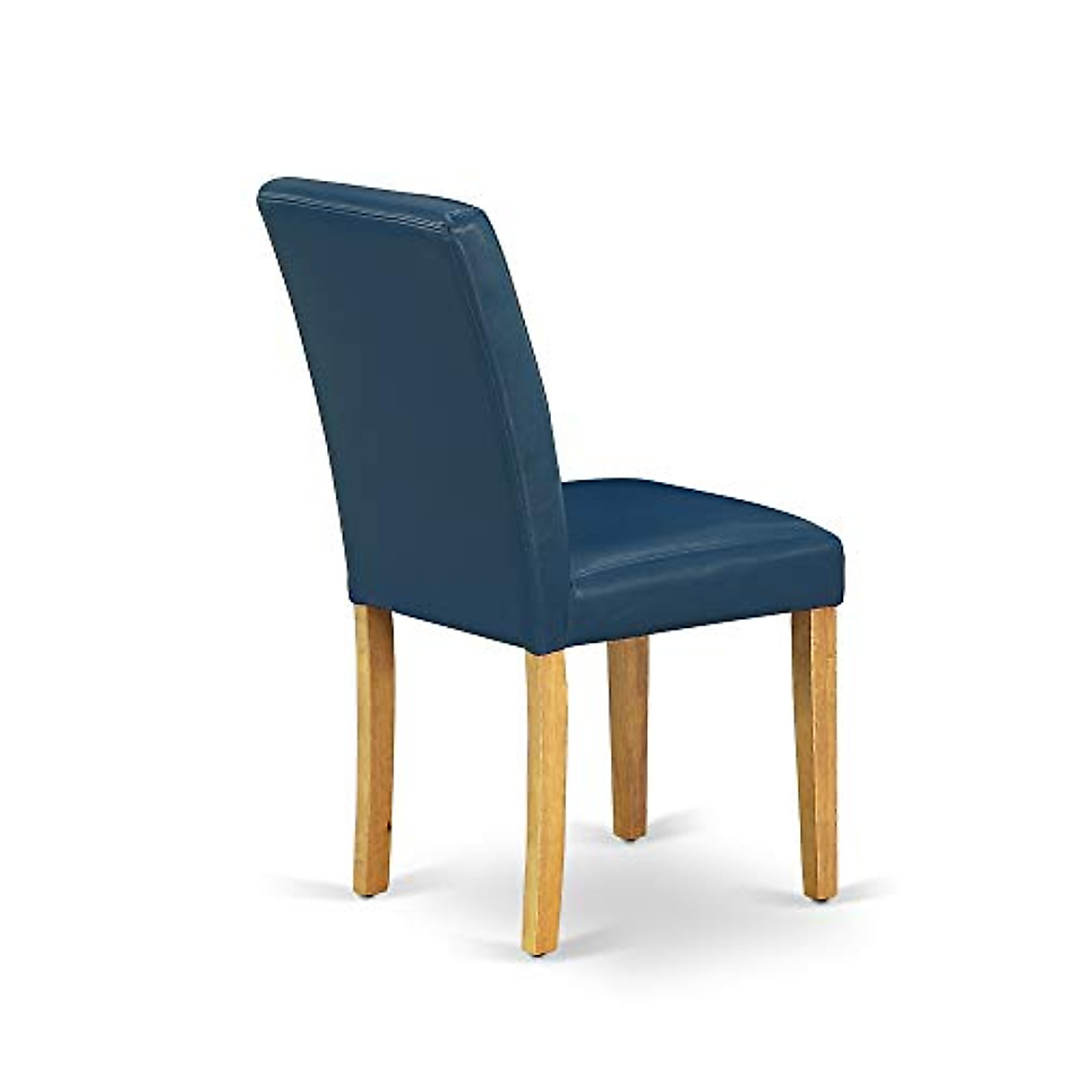 East West Furniture CAAB7-OAK-55 7Pc Rectangle 60" Dining Table And 6 Parson Chair With Oak Leg And Pu Leather Color Oasis, 7 Pieces