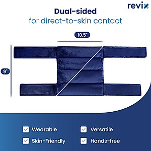 REVIX Microwavable Knee Heating Pad for Knee, Reusable Microwave Heating Pad for Knees, Elbow, Muscle and Joints, Natural Hot and Cold Pack Therapy