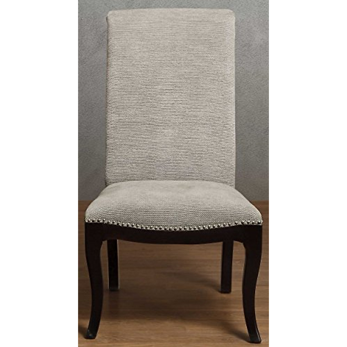 Homelegance Savion Contemporary Side Chair with Rolled Back and Nailheads, Espresso