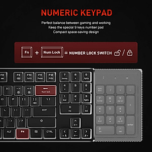 Havit Mechanical Gaming Keyboard with PBT Pudding Keycaps, 89 Keys RGB Backlit Wired USB Computer Keyboards with Blue Switches & Surround Lighting for Desktop PC Gamer (Renewed)