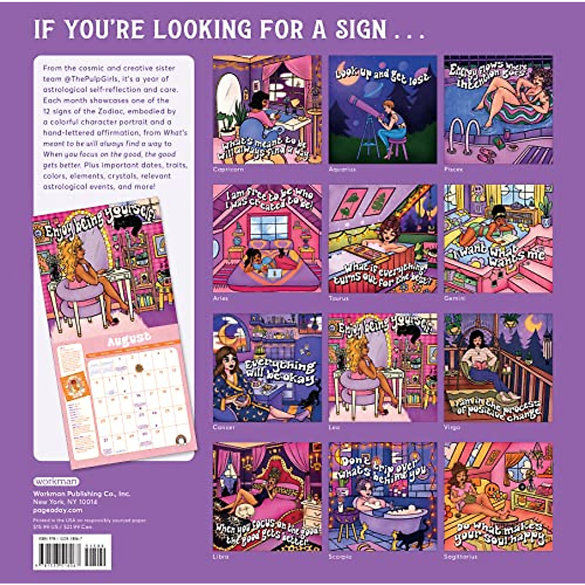 The Pulp Girls’ House of Zodiac Wall Calendar 2023: A 2023 Calendar of Astrological Self-Care