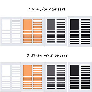 Chuangdi 8 Sheets/ 152 Pieces Invisible Ring Sizer Adjuster Ring Spacer Ring Guards for Women Loose Rings, 2 Kinds of Thickness