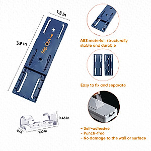 365Home 8-Pack Adhesive Punch-Free Socket Holder, Self Adhesive Desktop Socket Fixer, Power Strip Holder Wall Mount, Suitable for WiFi Routers, Remote Controls, Tissue Boxes