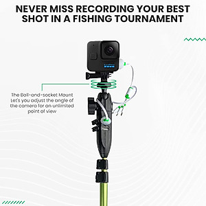PowerStick 53" Stick Only GoPro Boat Mount & Constant Power YOLOtek VeteranOwned. Go Pro Camera Bass Boat Accessories. GoPro Mount for Go Pro Hero 11 DJI & All Action Camera. Fishing Camera Power Pole