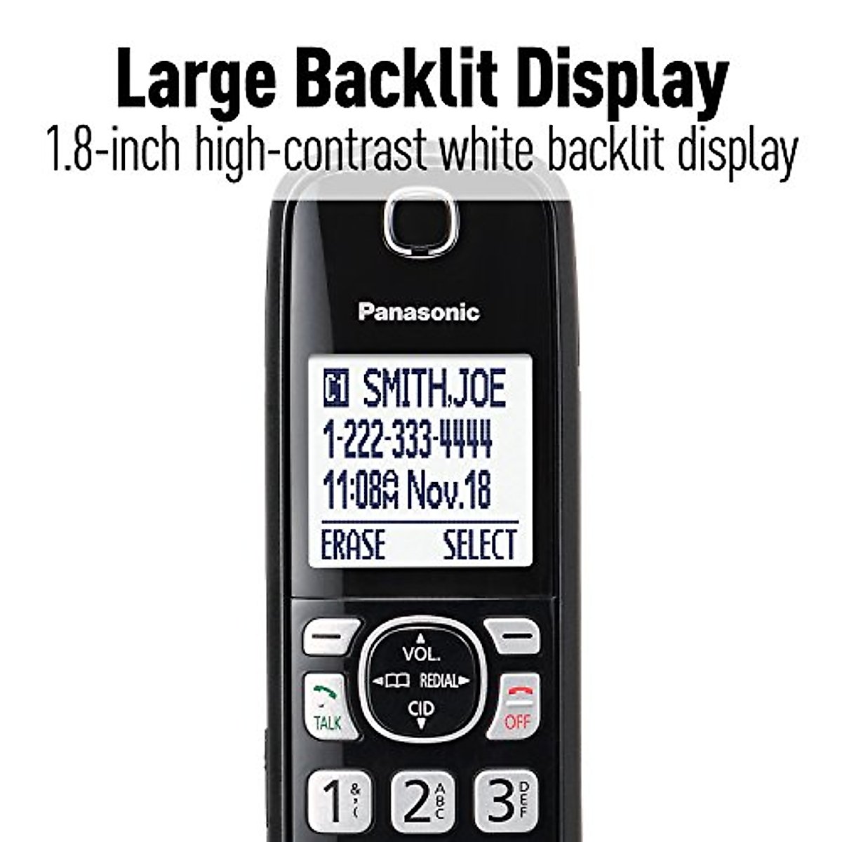 PANASONIC Link2Cell Bluetooth Cordless Phone System with Voice Assistant, Call Blocking and Answering Machine. DECT 6.0 Expandable Cordless System - 4 Handsets - KX-TGF574S (Silver)