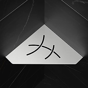 Bernkot Corner Shower Shelf 10" Brushed 304 Stainless Steel Pentagonal Corner Shelf Recessed Bathroom Shower Shelf, No Drilling