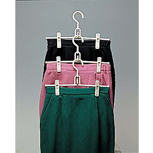 PURUS LIVING Relay Skirt Hanger (3P) Light-Weight Utilizing Organized Closet Space Saving Neat Arrangement Easy Storage Eco-Friendly Materials Non-Slip Design Clothes Pants Jacket Storage Organizer