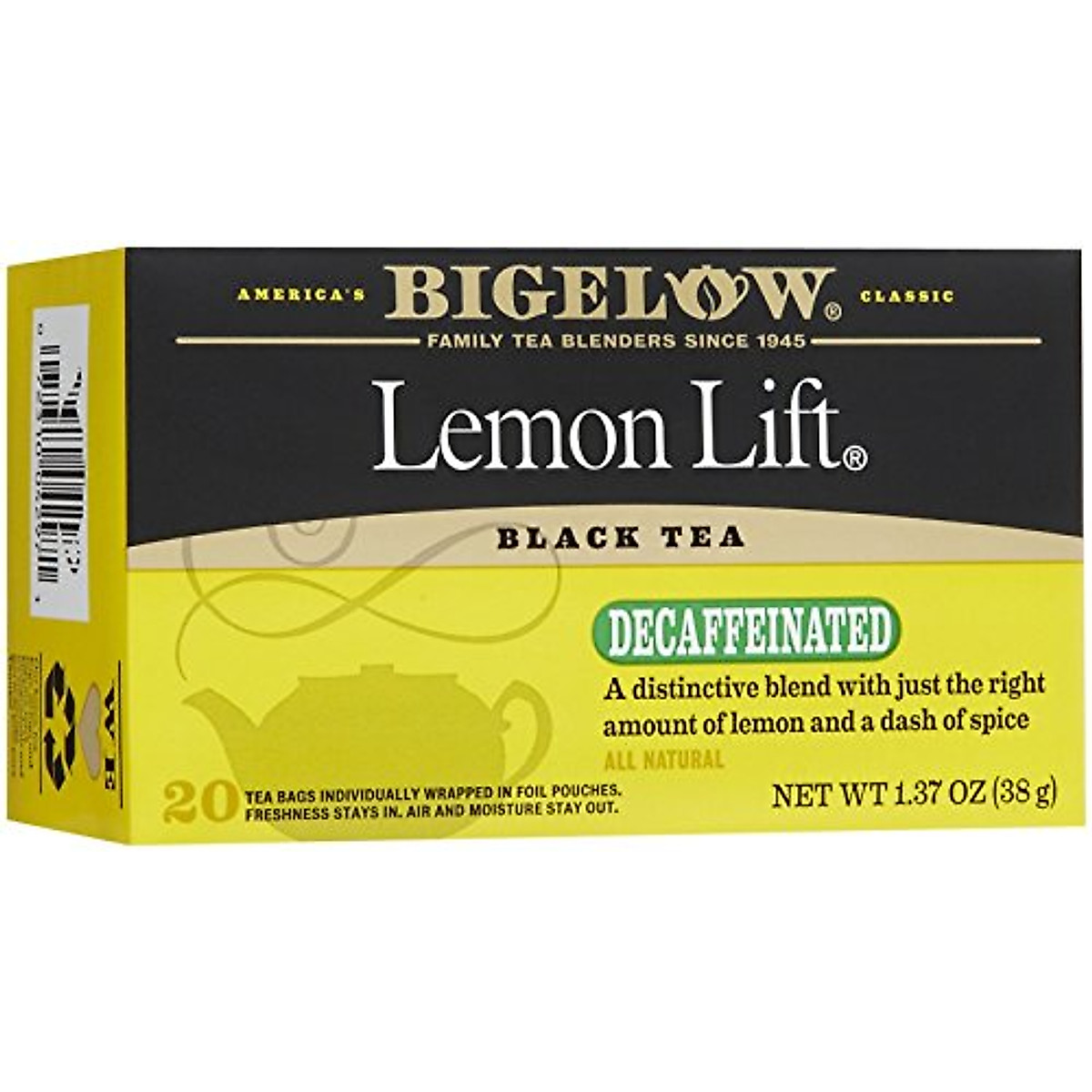 Bigelow Lemon Lift Decaffeinated Black Tea 20 ea