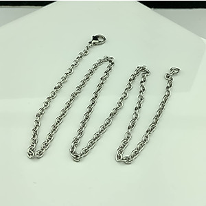 SILVERCLOSEOUT Stainless Steel Rolo Cable Chain Mens & Womens Unisex Necklace 3.1MM 20 Inch