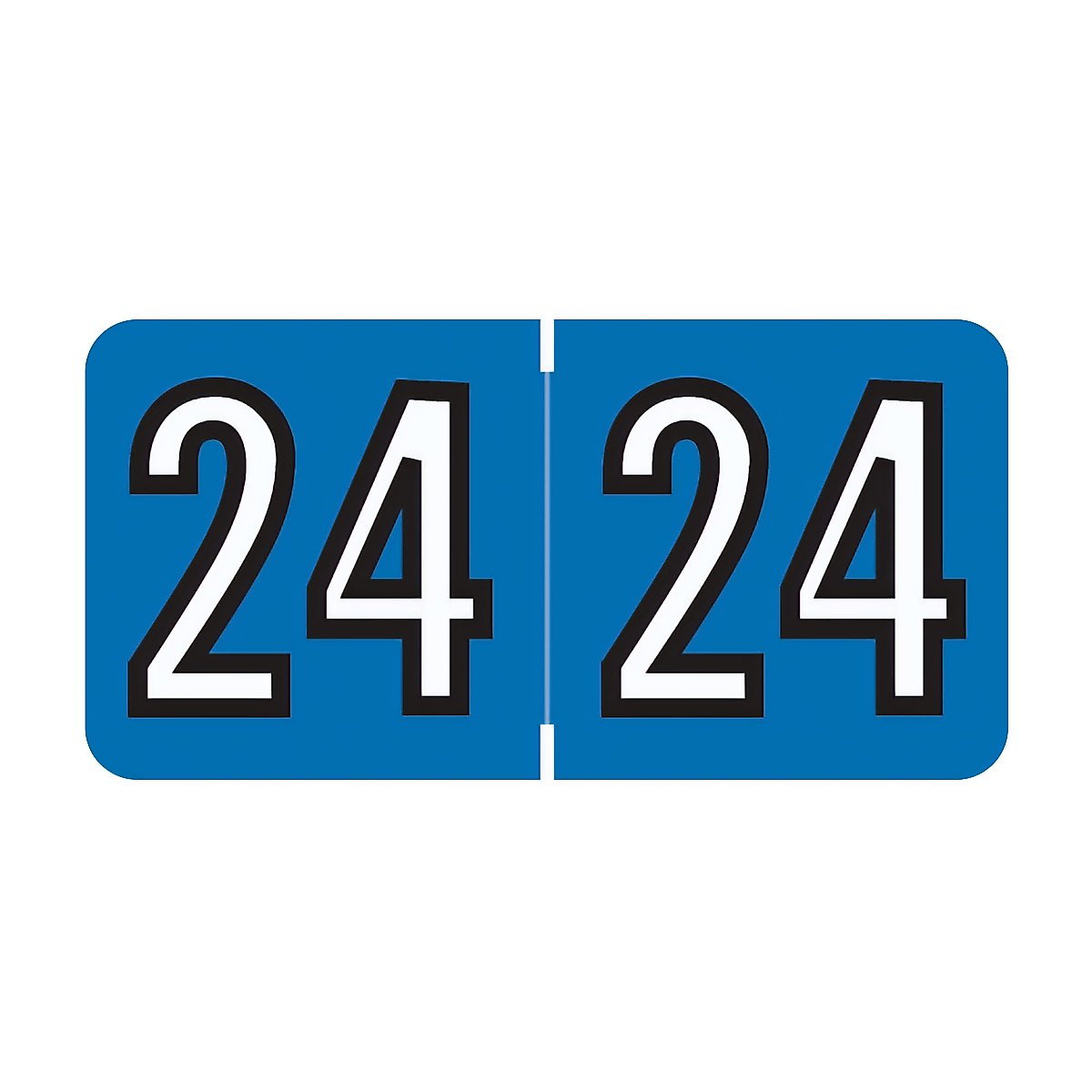 2024 Year Labels, Doctor Stuff 2024 Chart Stickers, Blue/Black Color Coded, Barkley FYCPM Style, USA Made Year Stickers for End Tab File Folders, 500/Roll, 1 Roll, 3/4" x 1-1/2"
