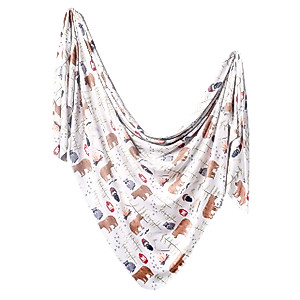 Copper Pearl Large Premium Knit Baby Swaddle Receiving Blanket Lumberjack