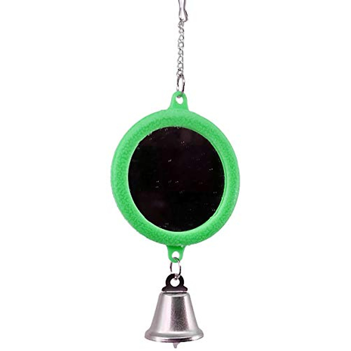 Bonka Bird Toys 36413 Small Mirror Bird Toy Cockatiels Parakeets Toys Canaries cage Cages Budgie (Green)