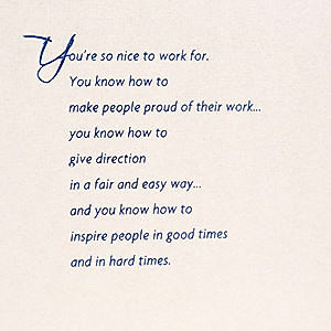 Hallmark Boss's Day Card (For a Special Boss)