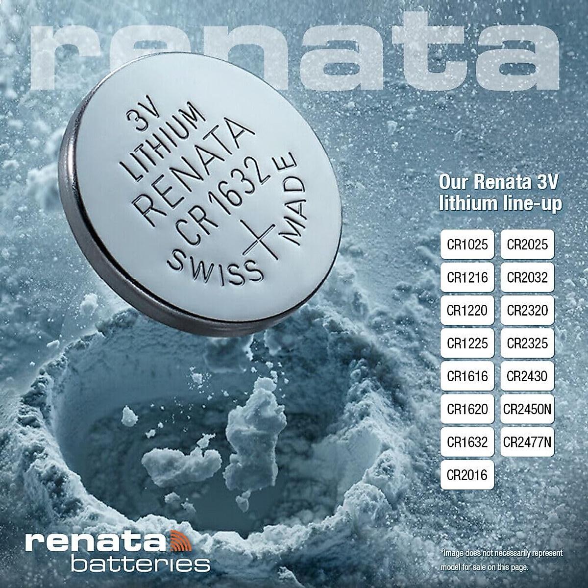 Renata Batteries CR2450N 3 Volt Lithium Coin Battery (4 Pack)