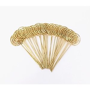 Honbay 30pcs DIY Gold Round Shape Ring Loop Craft Wire Clip Table Card Note Photo Memo Holder Metal Clamp Clay Cake Decoration Accessories