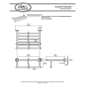 Gatco 4247 Latitude II Towel Rack, 24 Inch, Chrome