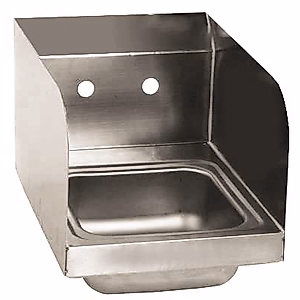 KEKE Stainless Steel Hand Sink with Faucet | NSF Certified | Commercial Wall Mount Hand Sink 10 x 14 inches (Base)