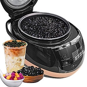 Yovtekc 5L Commercial Tapioca Pearl Cooker, Automatic Pearl Cooker, Tapioca Cooker Pearl Maker with Digital Touchscreen, Non-Stick Bubble Tea Cooker, 110V 860W
