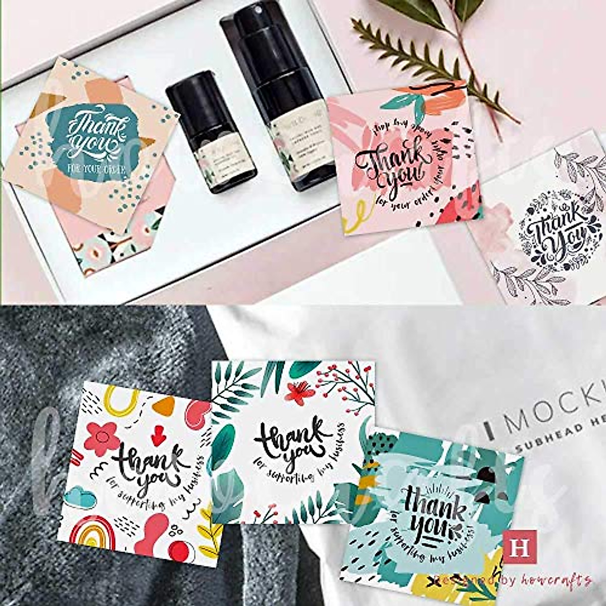 Thank You Cards Small Business | 108 Thank You for Your Order Cards 6 Designs 3.5"x3.5" | Thank You for Supporting My Small Business |Cards Small Thank You Cards Mini Thank You for Shopping Cards…