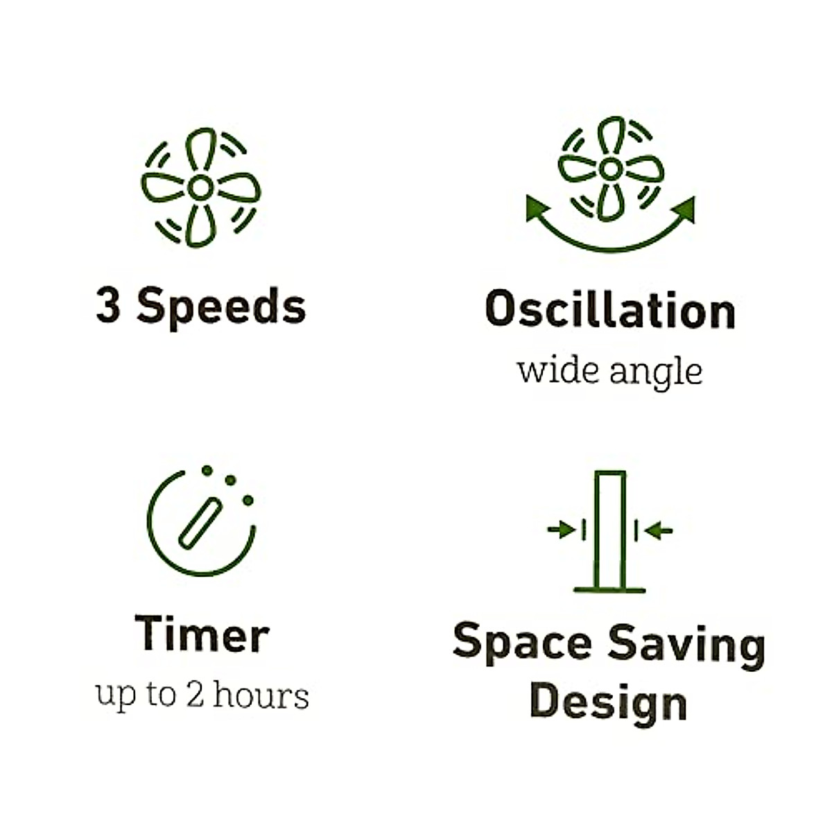 Holmes HTF3131-BTU Oscillating Tower Fan with 3 Speed Settings, 31 Inch, Black