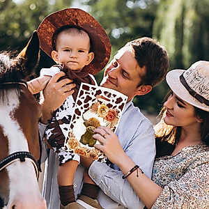 ArianQicult Highland Cow Party Favor Bags - 50Pcs Brown Cow Print Goody Candy Treat Gifts Bags, Highland Cattle Themed Party Decorations for Kids Birthday Baby Shower Animals Theme Events Supplies