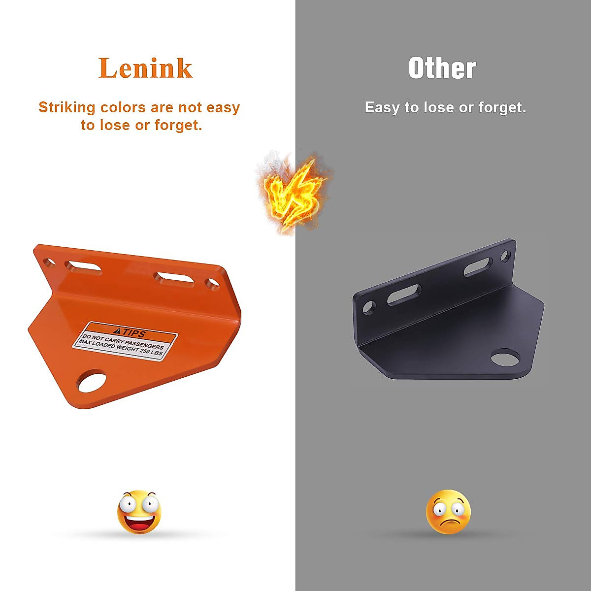 Lenink Universal Trailer Hitch for Zero Turn Mower, Heavy Duty Mower Hitch Mount 3/16'' Thick