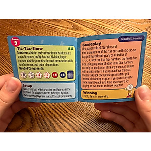 PlaySmart Dice Deluxe: Sharpen Math Skills at Home and On The Go with Uniquely Numbered Math Dice and 11 Fun Math Games That Help Kids Master Mental Math. Perfect Travel Game!