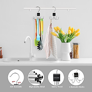 2PCS Belt Organizer Hanger, COKUMA Flodable Design Belt Organizer Hanger Rack Holder for Closet, Great for Tie, Bra, Tank Top (360° Rotatable, Max 48 Belt)