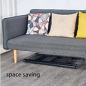 LUCEAE Step Stool3Step Steel Ladder Folding Step Stool,Sturdy and Durable Extra Wide Treads with Non-Slip Rubber Sleeve,Portable and Lightweight Home/Kitchen/Closet/Bedroom/Office Wide Platform Steps