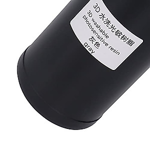 3D Printer Resin, Good Hydrophilicity High Toughness 3D Resin Washable Fast Curing Speed for LCD DLP(Grey)