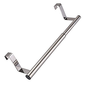 FELTECHELECTR Telescopic Towel Rack Cabinet Door Towel Holder Household Towel Rack Towel Single Bars Kitchen Towel Shelf Over Cabinet Towel Bar Metal Towel Bar Storage Stainless Steel Cupboard