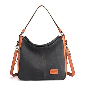 Handbags for Women Large Designer Ladies Hobo bag Bucket Purse Lightweight Canvas Shoulder Bag