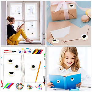 Dianelhall 600 Pieces Graduation Thank You Labels Stickers Class of 2025 Foil Graduation Stickers Round Adhesive Holographic Envelope Seal Classroom Decoration Labels for Party