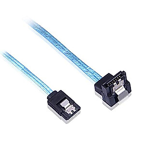 FCQLR for Dual Channel SATA 3.0 Hard Drive Data Cable 6GB / S Solid State SSD Serial Cable 180 ° + 90 ° 0.8m