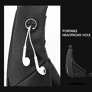 TINYAT Sling Bag for Men Crossbody Sling Backpack Portable Chest Daypack Phone Money Shoulder Bags for Pouch Hiking Travel