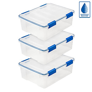 IRIS USA Plastic Storage Boxes and Containers Bundle (3 Pack 26.5 Quart + 6 Pack 12 Quart)
