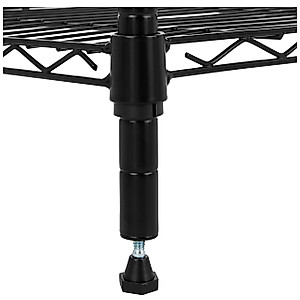 Amazon Basics 4-Shelf Adjustable, Heavy Duty Storage Shelving Unit (350 lbs loading capacity per shelf), Steel Organizer Wire Rack, Black, 36" L x 14" W x 54" H